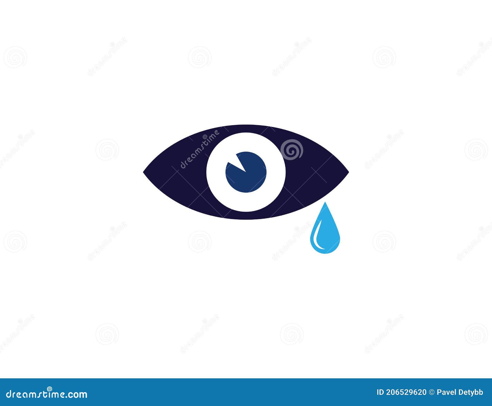 Tear, Cry Eye Icon. Vector Illustration, Flat. Stock Illustration ...
