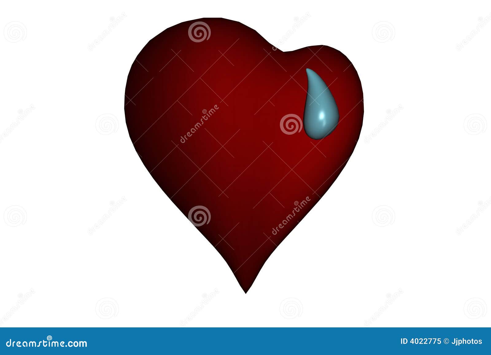 Tear Heart stock illustration. Illustration of render - 4022775