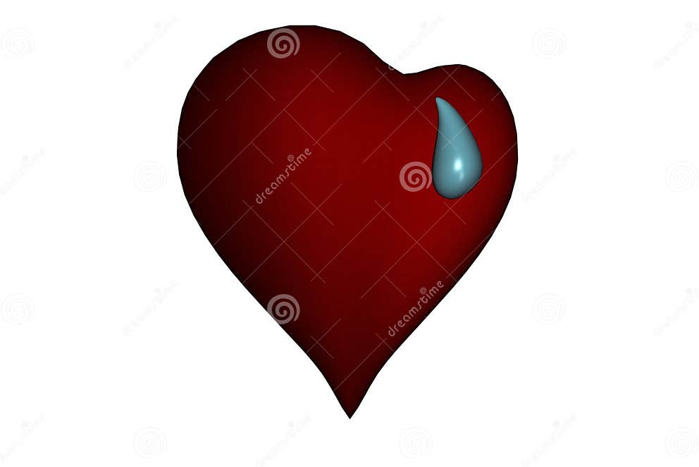Tear Heart stock illustration. Illustration of render - 4022775