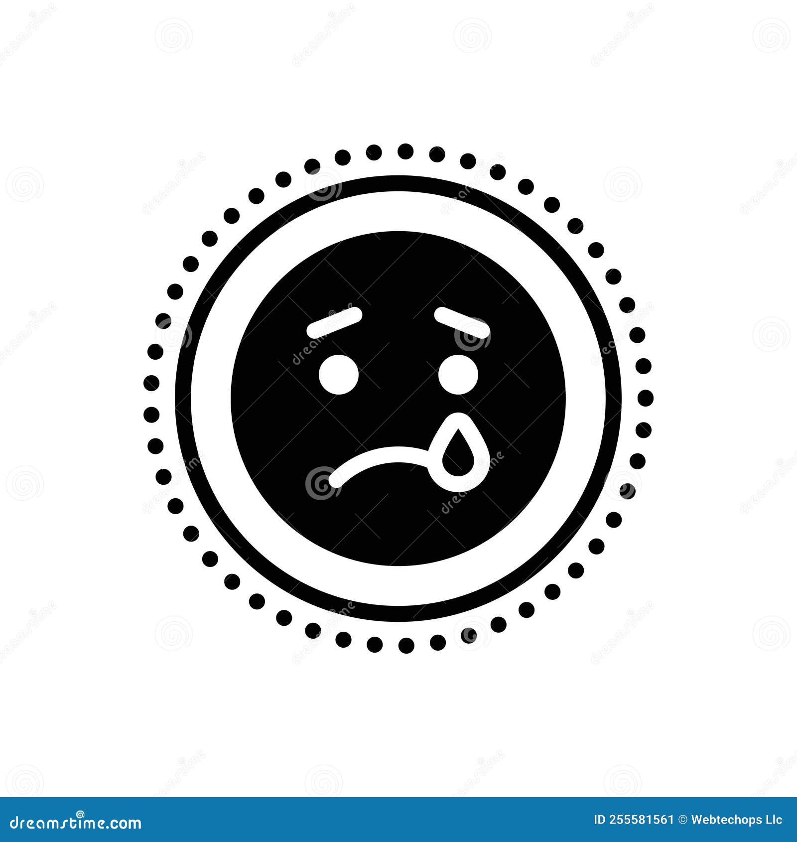 Black Solid Icon for Tear, Weep and Watery Stock Vector - Illustration ...