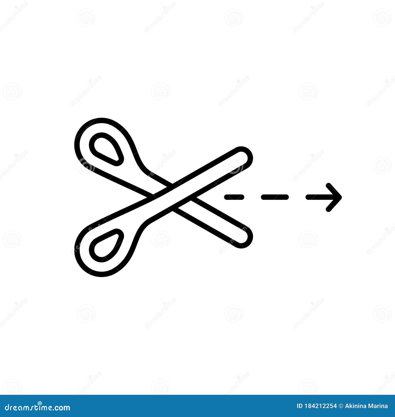 Scissors And Tear Line, Cutting Line, Zip Lock Symbol. Black And White ...