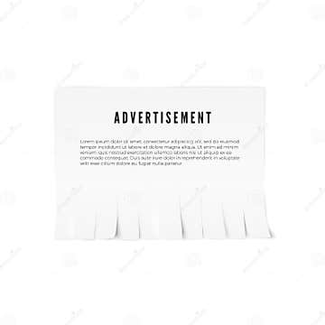 Tear-off Paper Template with Advertisement Text. Vector Illustration ...