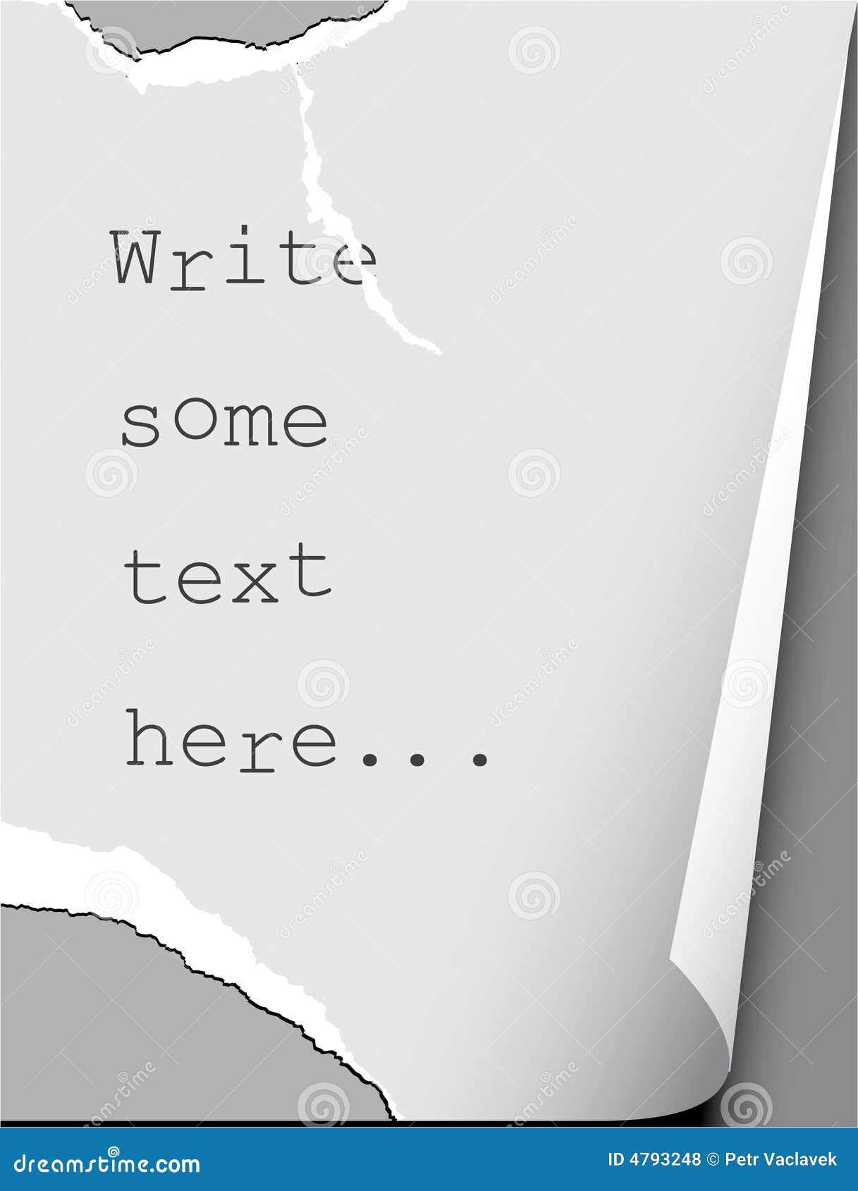 Tear paper stock vector. Illustration of angry, page, edge - 4793248