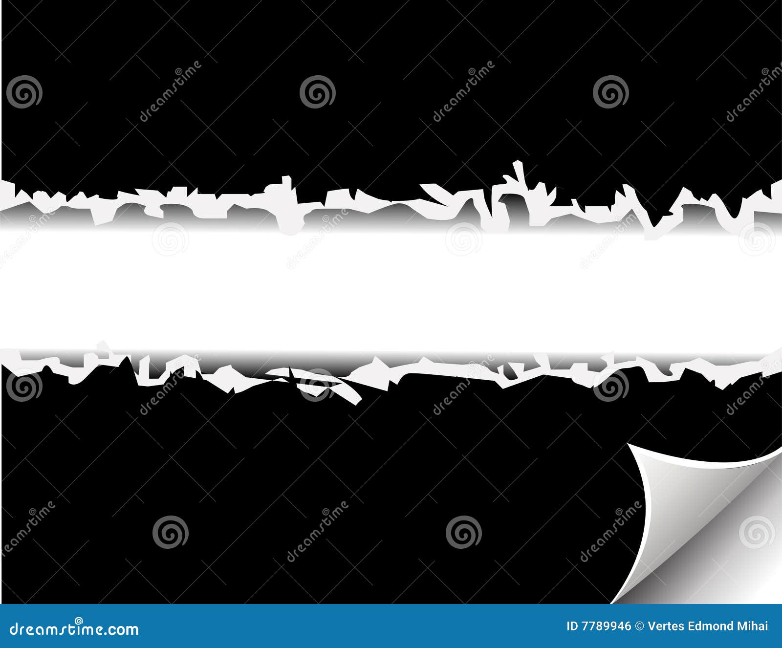 Tear paper stock vector. Illustration of pattern, design - 7789946
