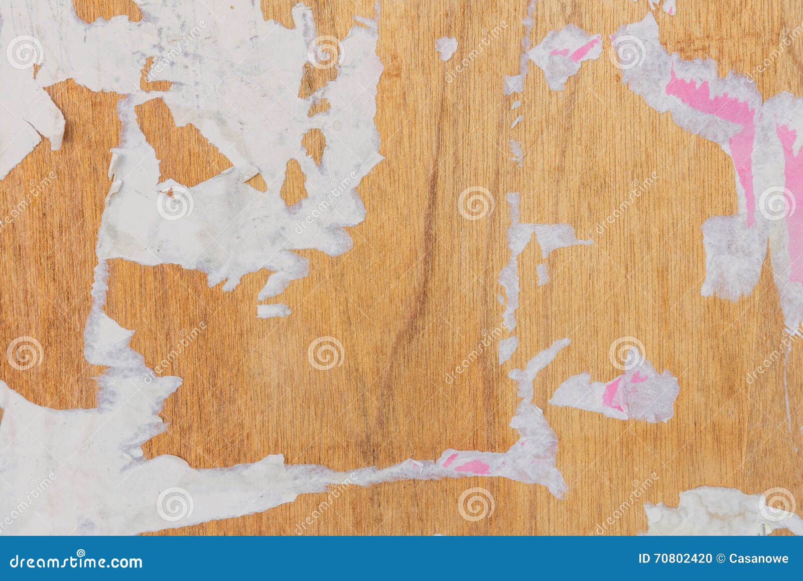 Tear Paper On Old Wood Texture For Background Stock Photography ...