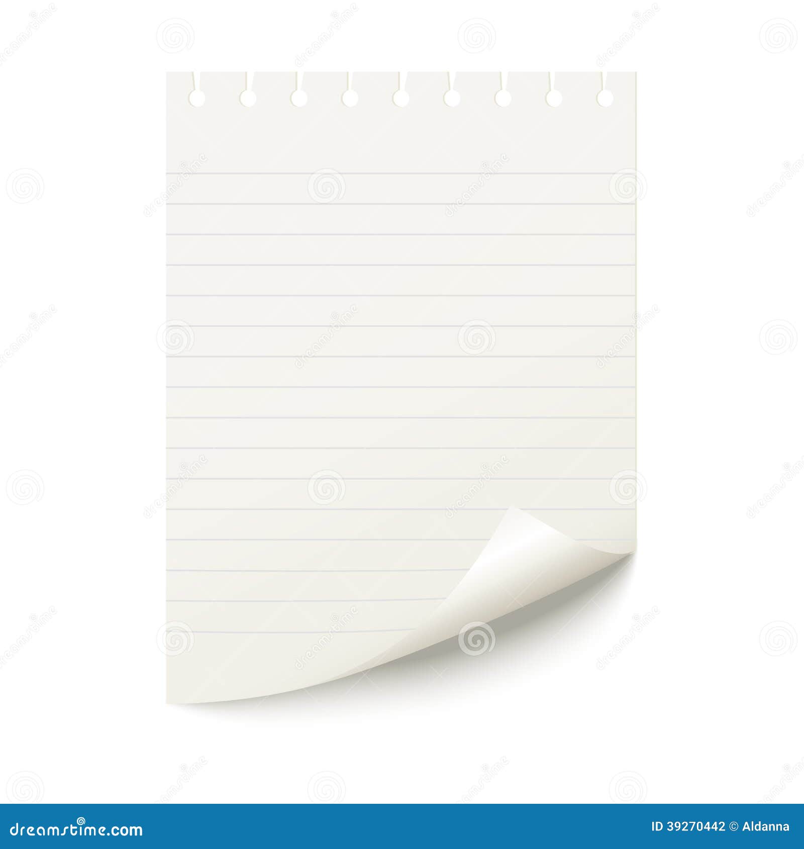 Tear Sheet from a Notebook Line Stock Vector - Illustration of message ...