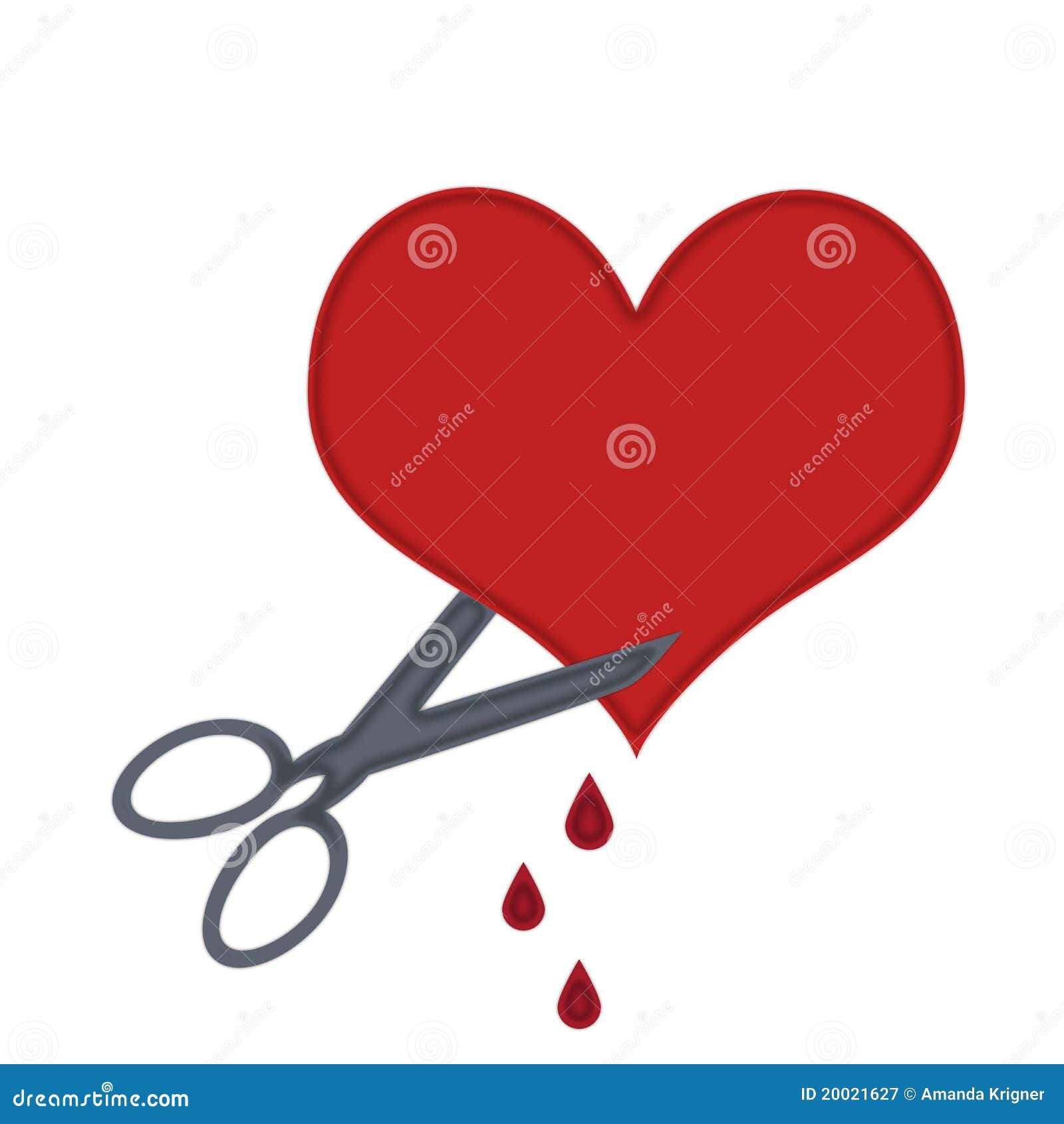 Tear your heart open stock illustration. Illustration of pain - 20021627