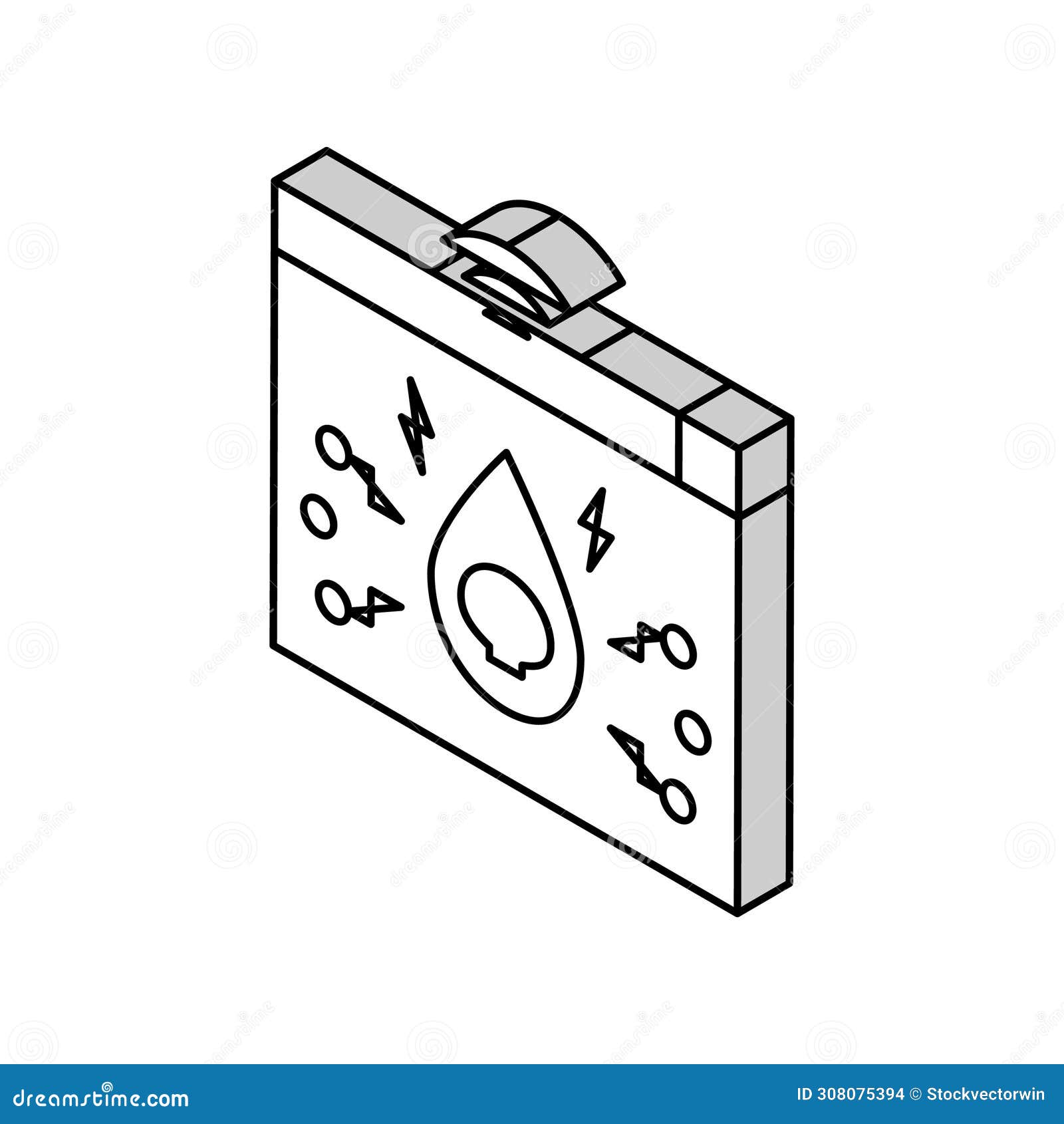 Teardrop Attack Isometric Icon Vector Illustration Stock Vector ...