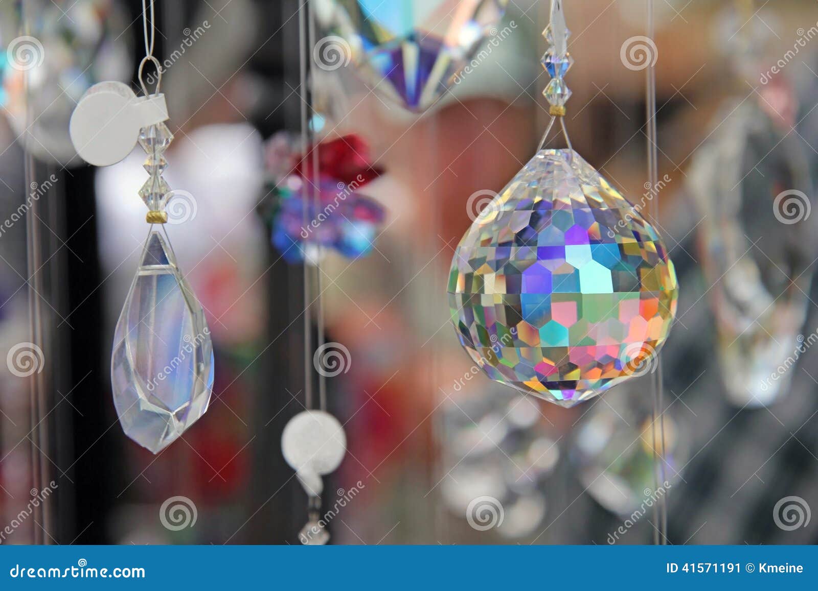 Teardrop Crystal with Multi Color Prism Stock Image - Image of ball ...