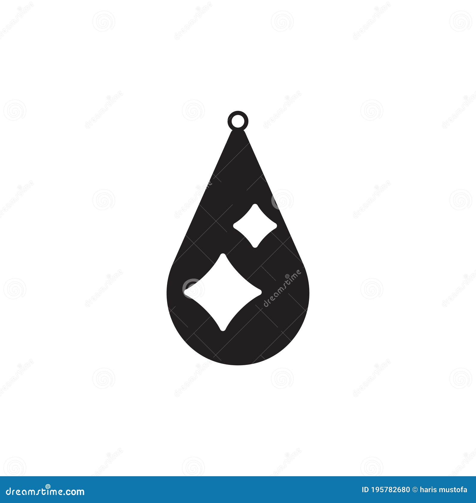 Teardrop Earring Icon Design Template Vector Isolated Stock ...