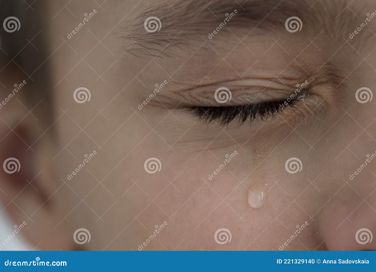 The Emotions Of A Child. Small Girl Angry Isolated. Beautiful Little ...