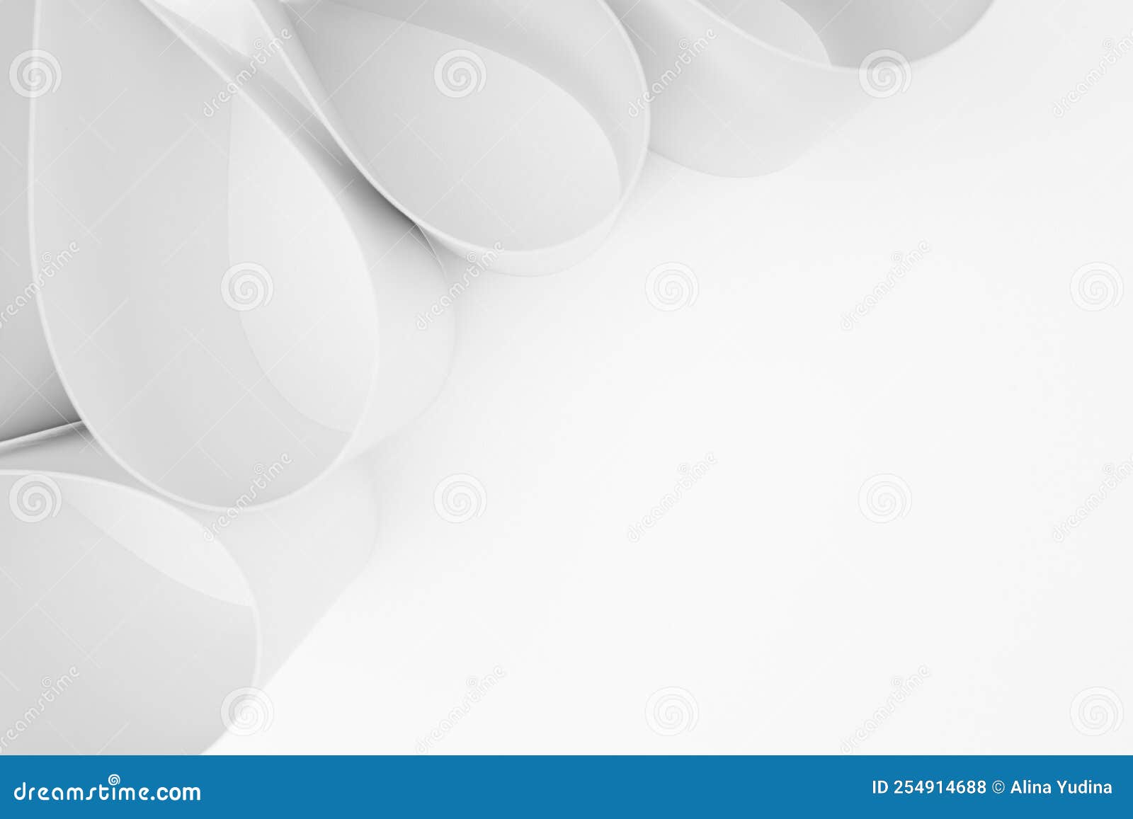 Teardrops Shape of Paper As Elegant Soft Light White Diagonal ...