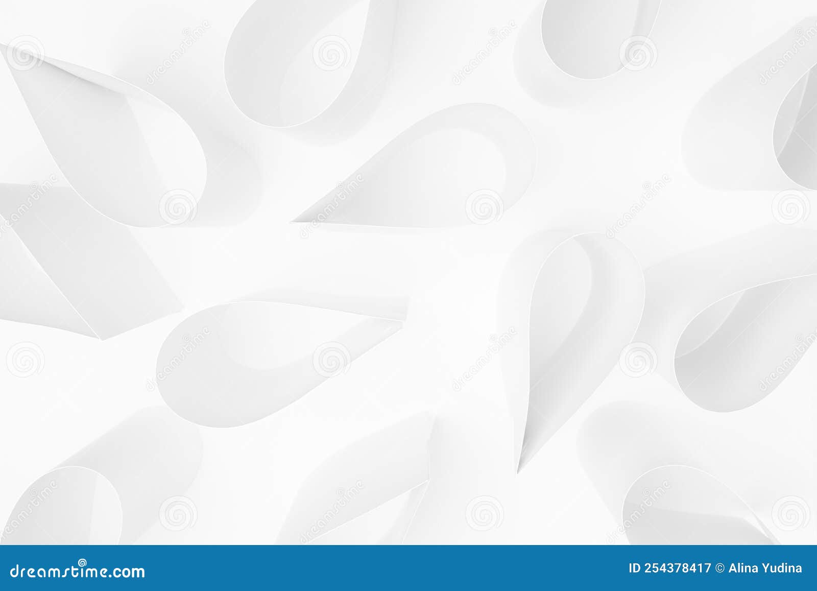 Teardrops Shape Of Paper As Elegant Soft Light White Vertical Border ...