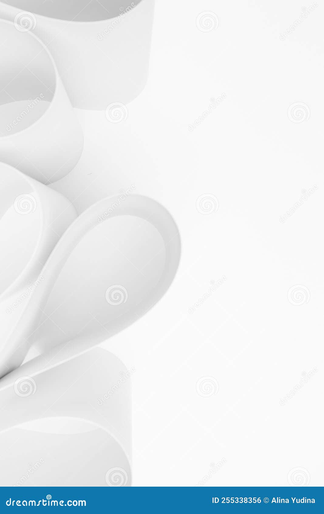 Teardrops Shape of Paper As Elegant Soft Light White Vertical ...