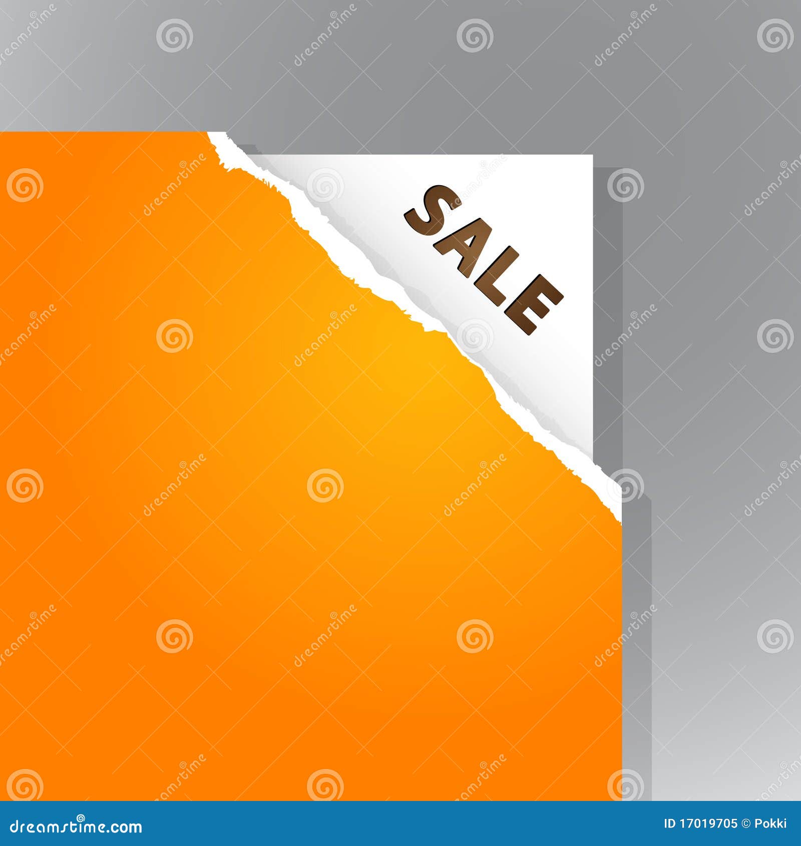 Teared Paper with Sale Sign. Stock Vector - Illustration of modern ...