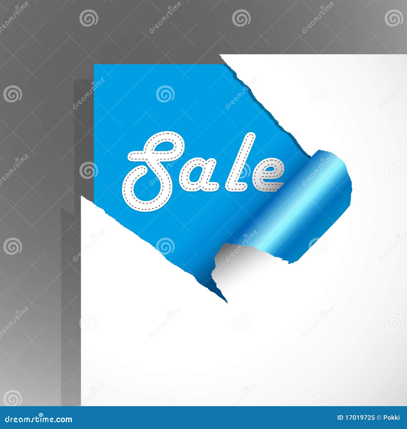 Teared Paper with Sale Sign. Stock Vector - Illustration of banner ...