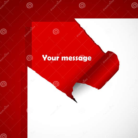 Teared paper with text. stock vector. Illustration of note - 17538139