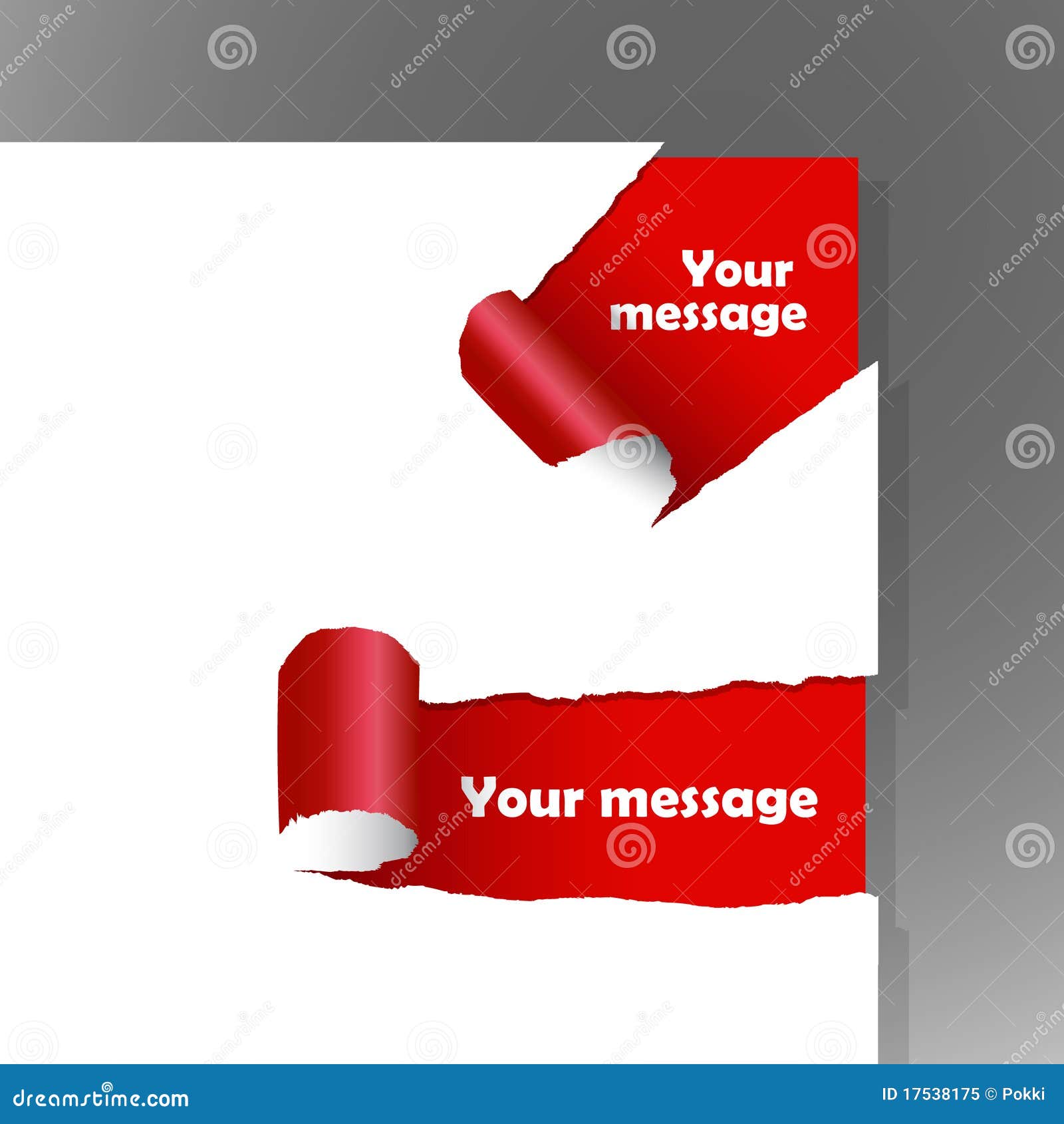 Teared paper with text. stock vector. Illustration of page - 17538175