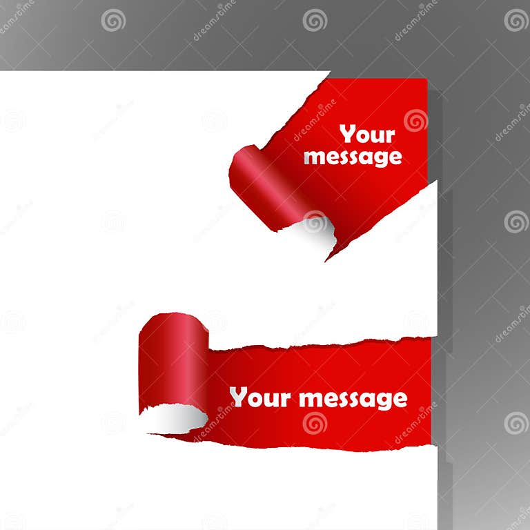 Teared paper with text. stock vector. Illustration of page - 17538175