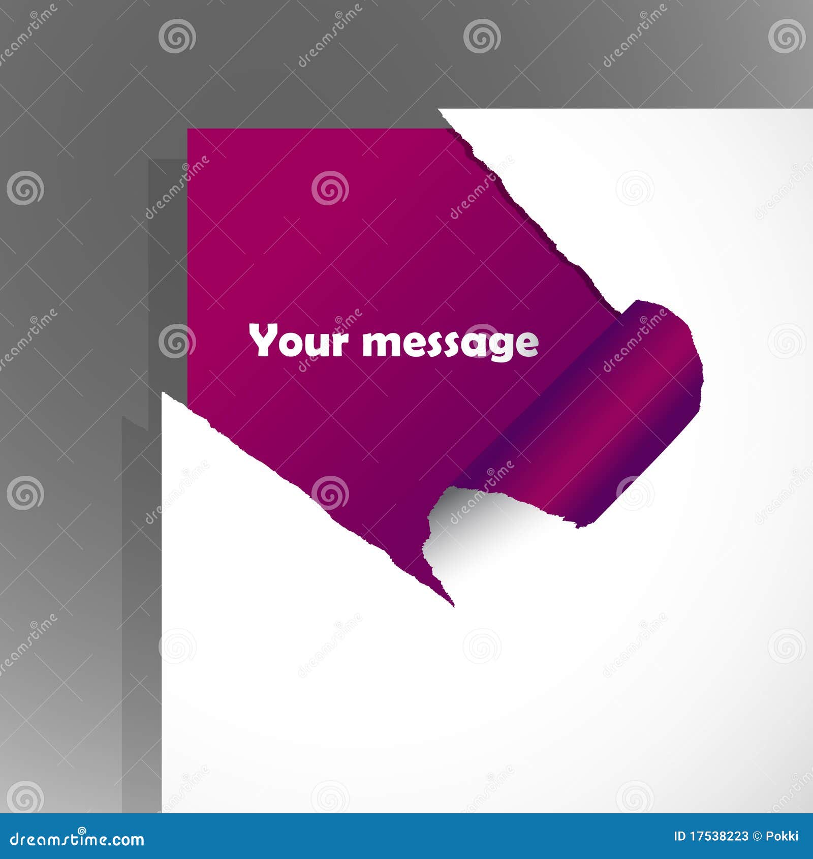 Teared paper with text. stock vector. Illustration of note - 17538223