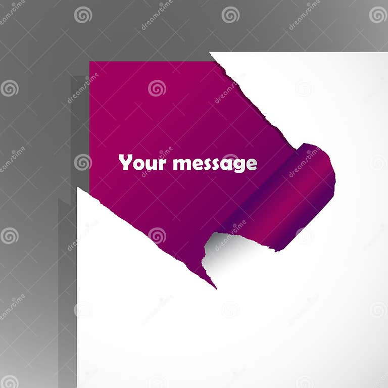 Teared paper with text. stock vector. Illustration of note - 17538223