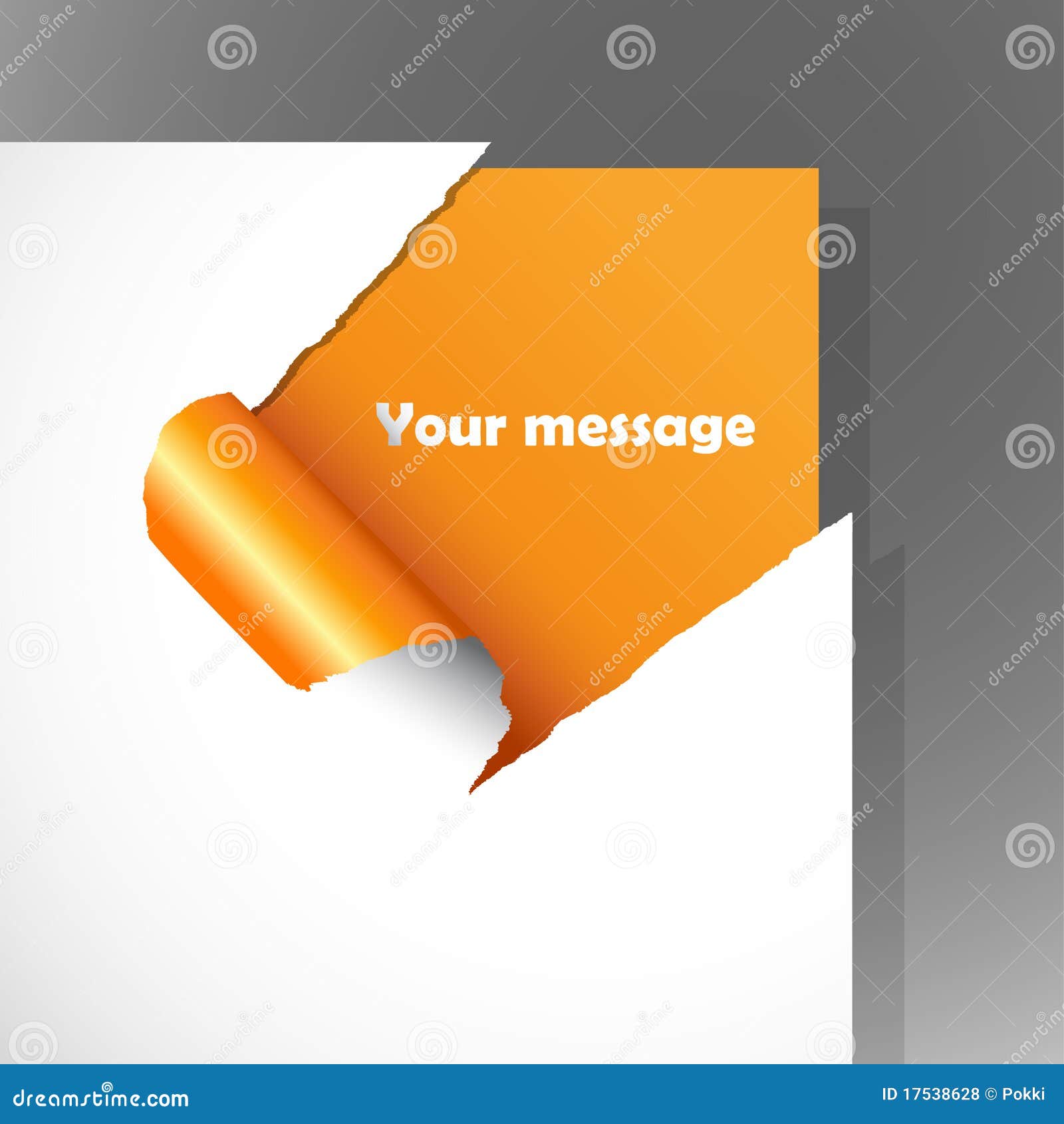 Teared paper with text. stock vector. Illustration of clean - 17538628