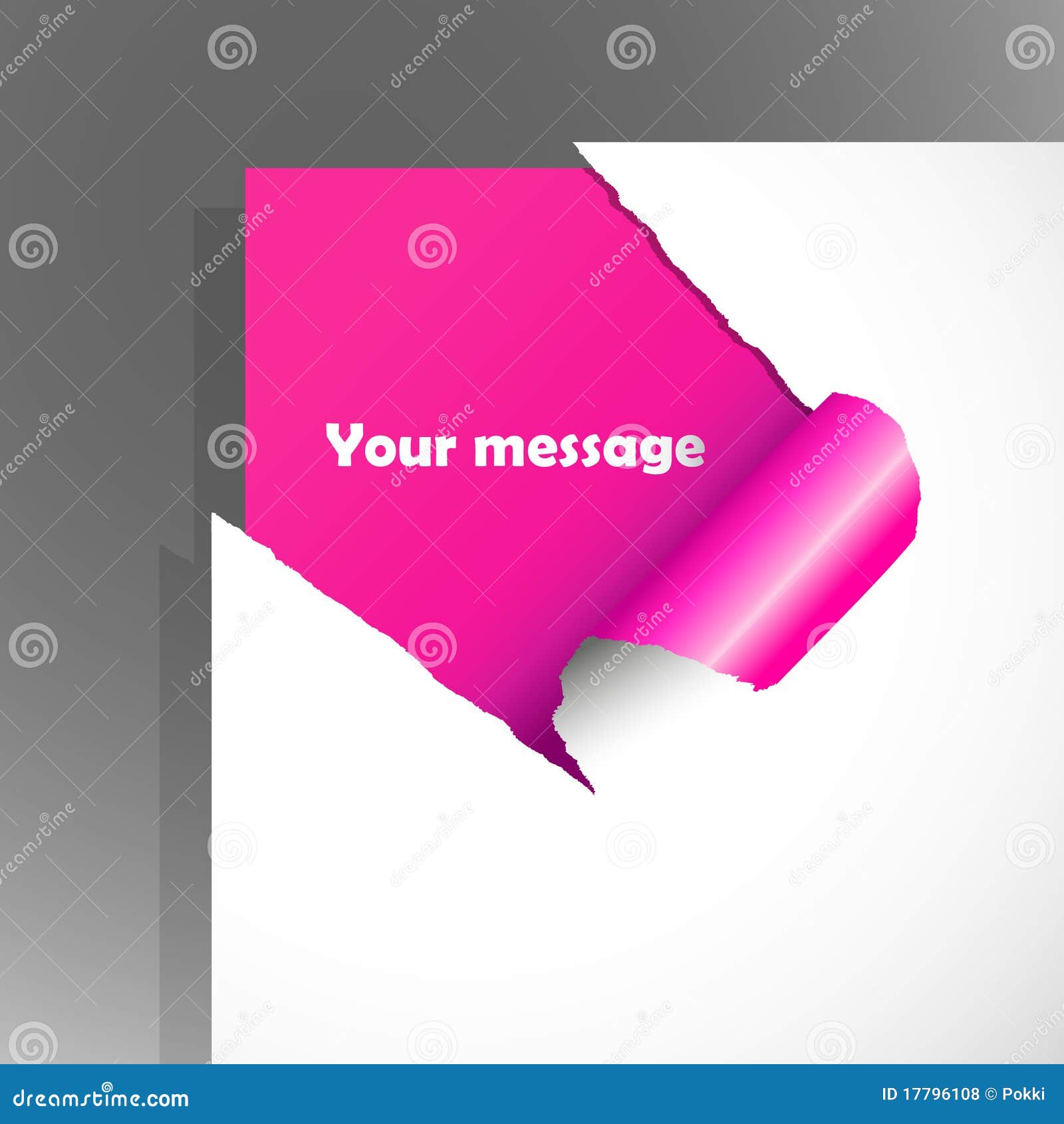 Teared paper with text. stock vector. Illustration of badge - 17796108