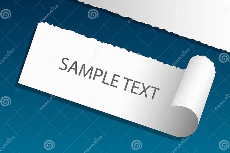 Teared piece of paper stock vector. Illustration of sample - 70383099