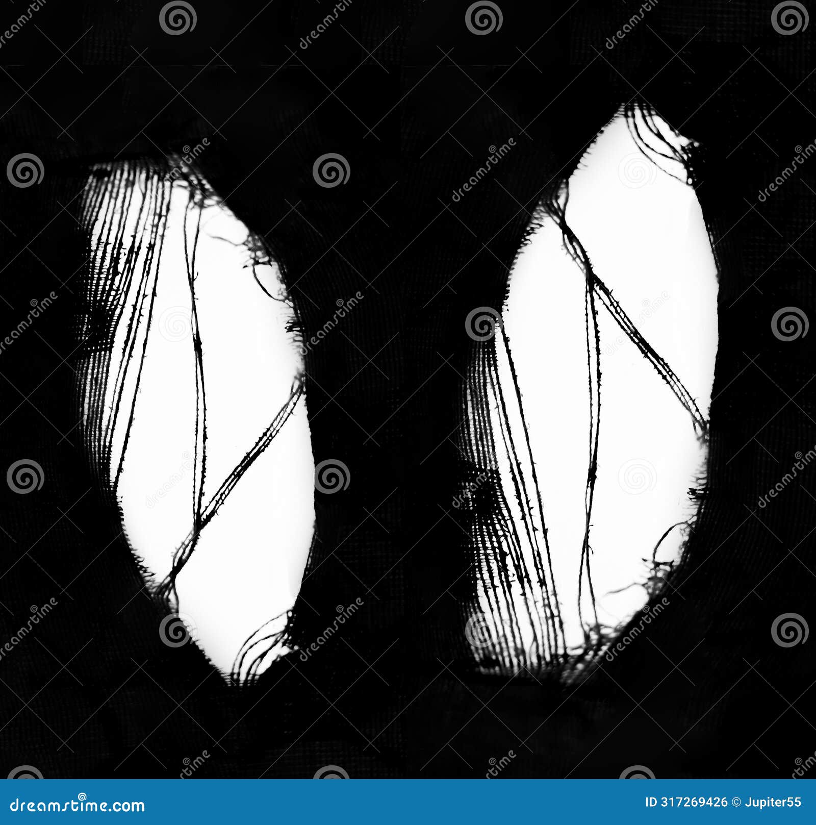 Teared Rag Spread Isolated On Black Background. Isolated On Black ...