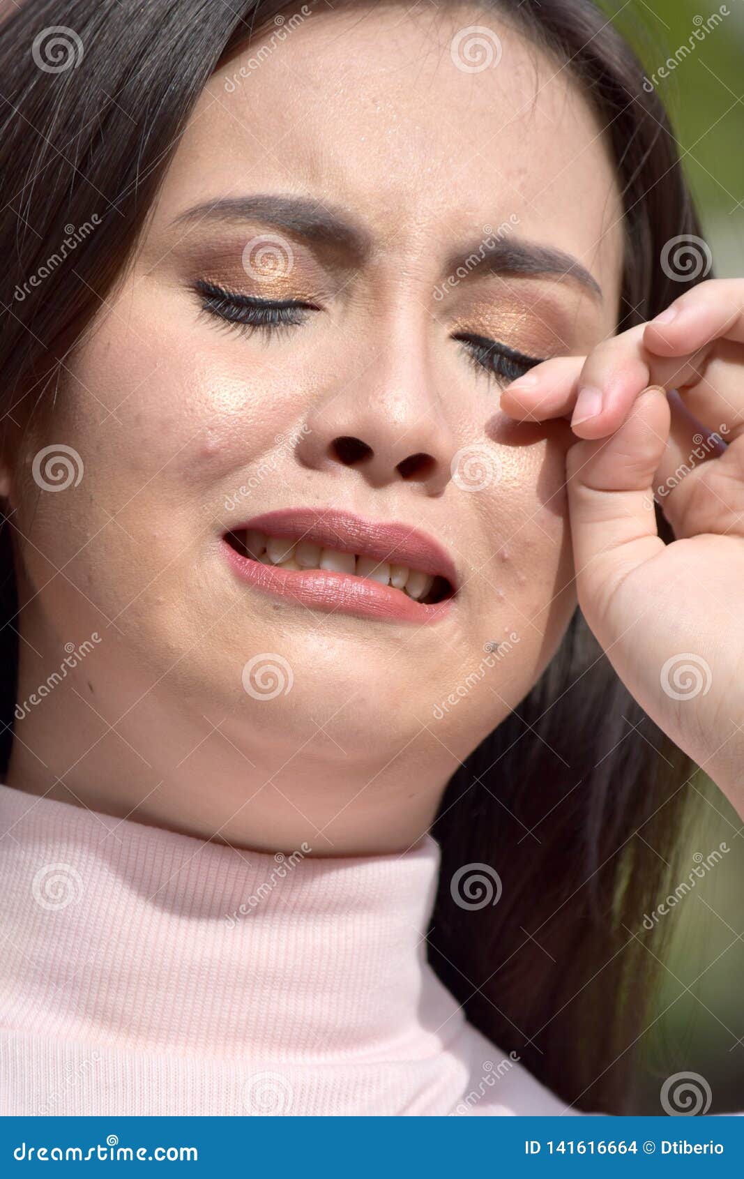A Tearful Female Woman stock photo. Image of women, pretty - 141616664