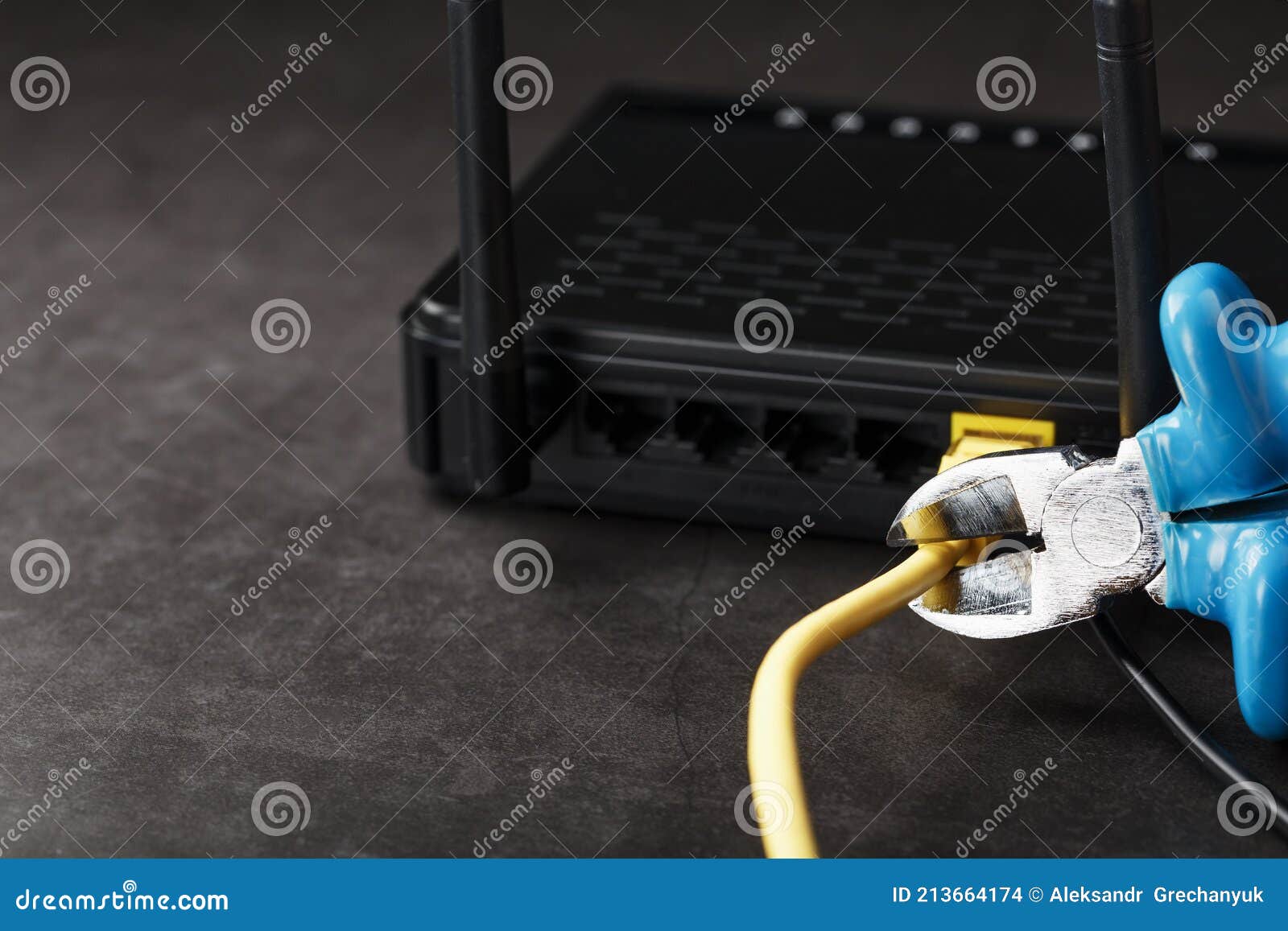 Cutting and Disconnecting the Network Internet Connection with Cutting ...