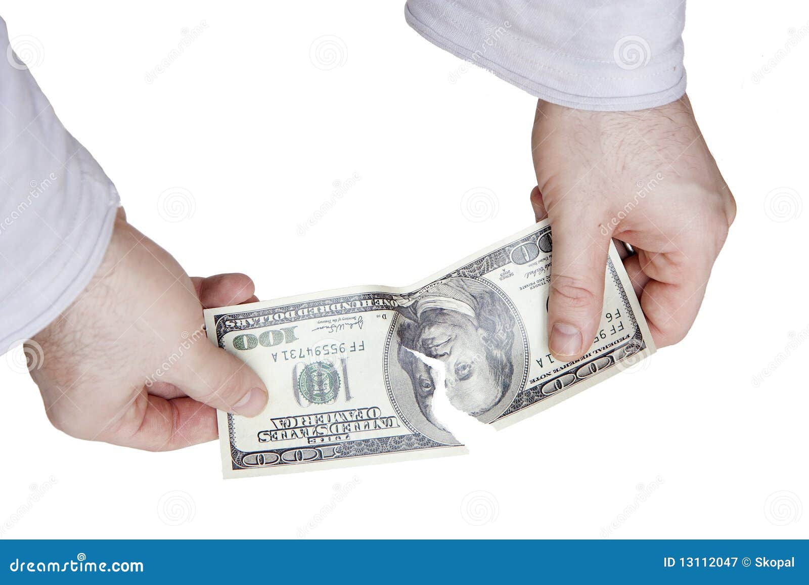 Tearing dollar bill stock image. Image of tear, depreciate - 13112047