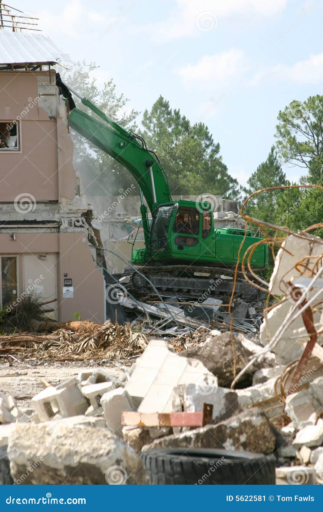Tearing Down the House stock image. Image of bulldozer - 5622581