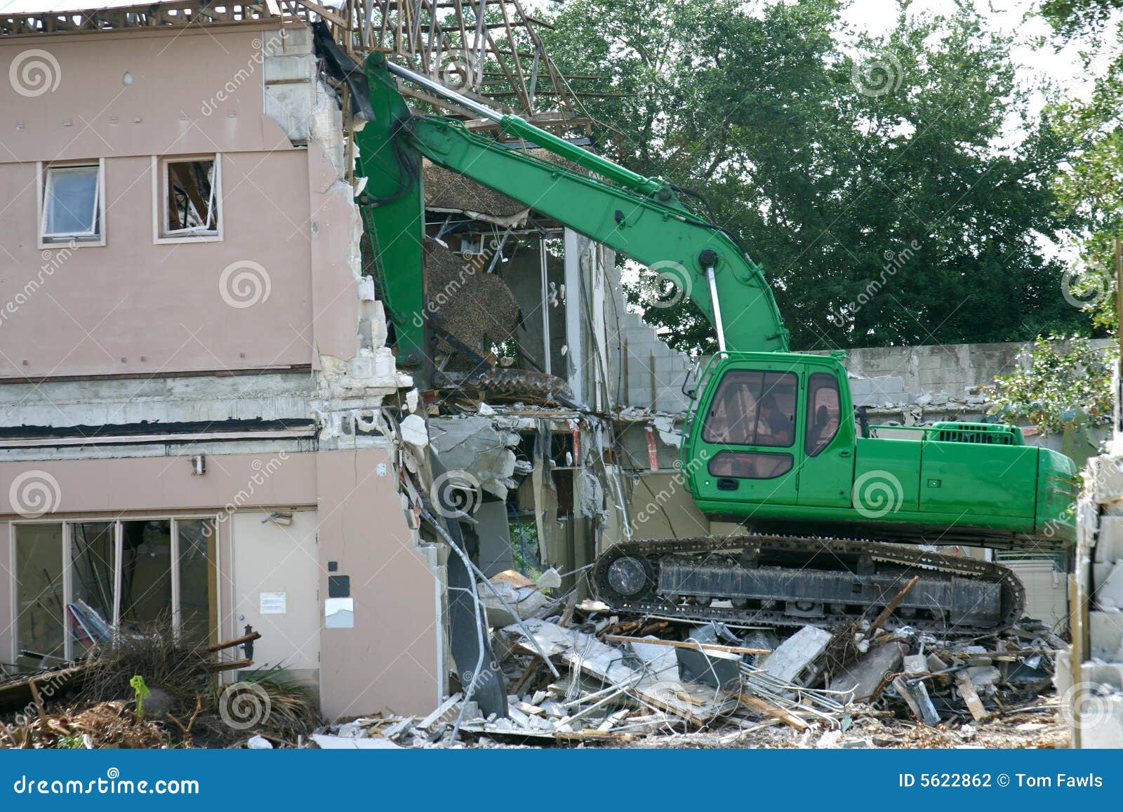 Tearing Down the House stock photo. Image of loader, industry - 5622862
