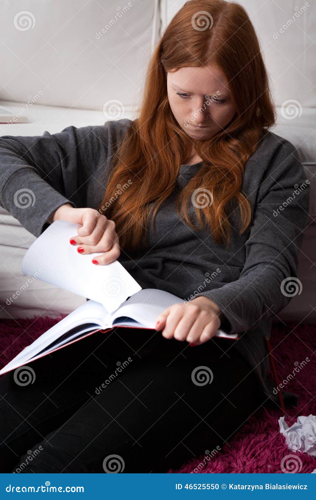 Tearing Notebook Pages Closeup Stock Photo - Image of notebook, comfy ...