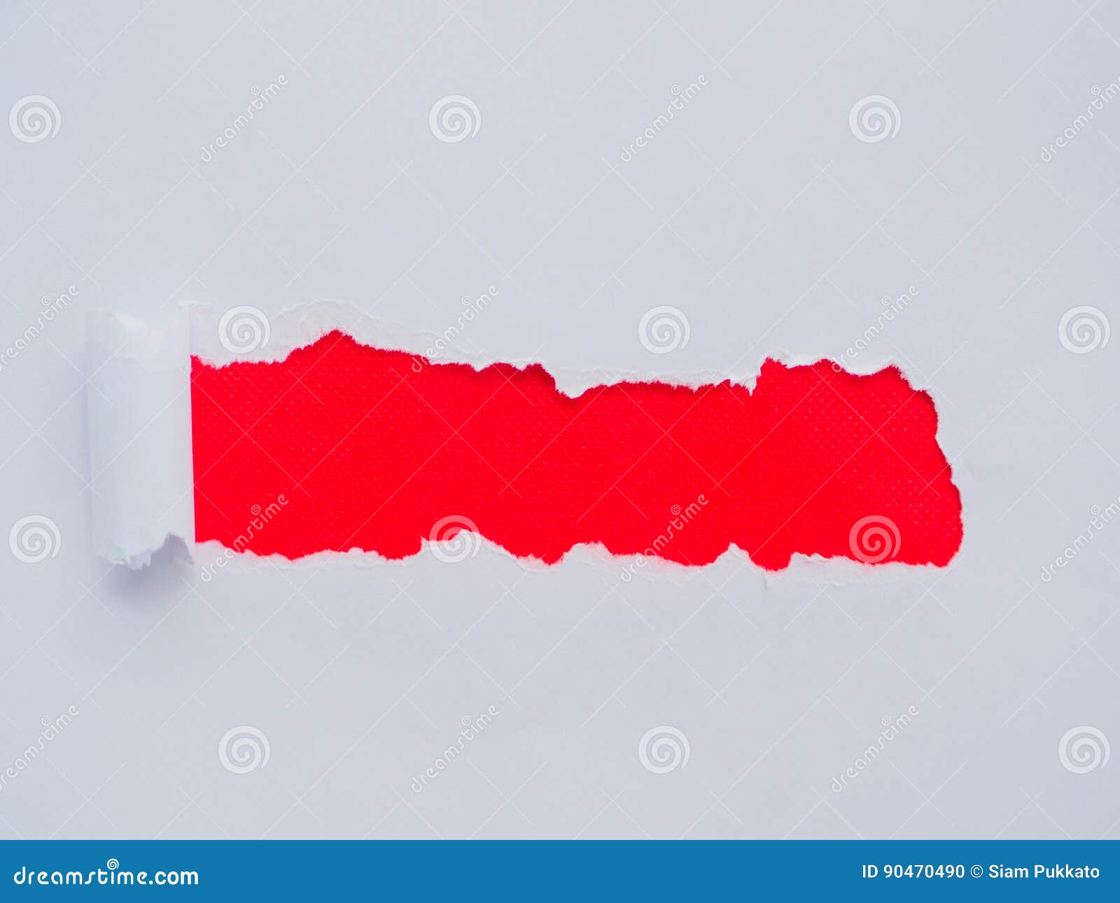 Tearing a White Paper Frame Hole Stock Photo - Image of break, grunge ...