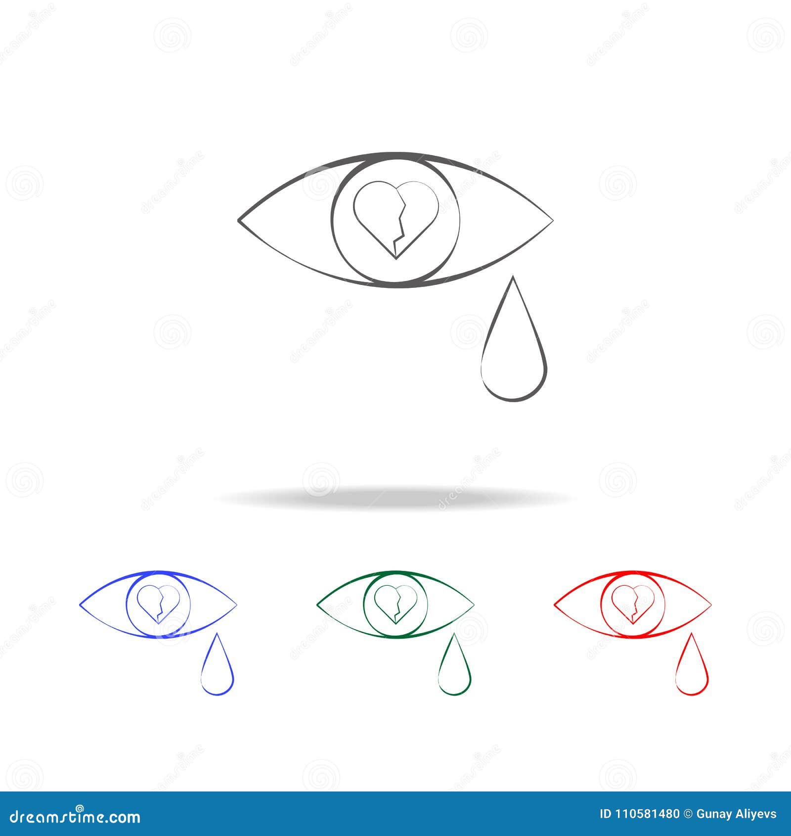 Tears from a Broken Heart Icon. Elements in Multi Colored Icons for ...