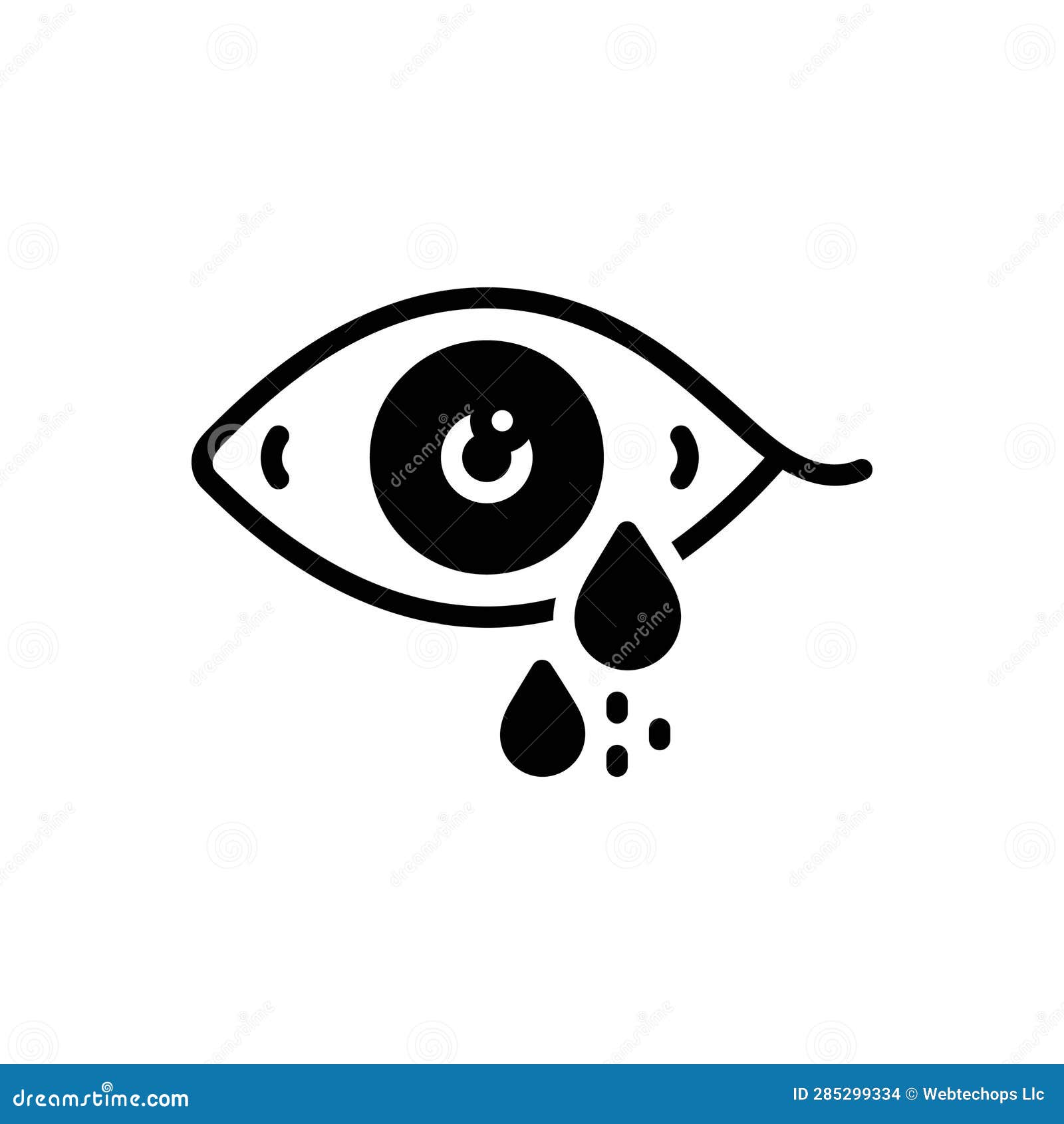 Black Solid Icon for Tears, Teardrop and Eyedrop Stock Vector ...