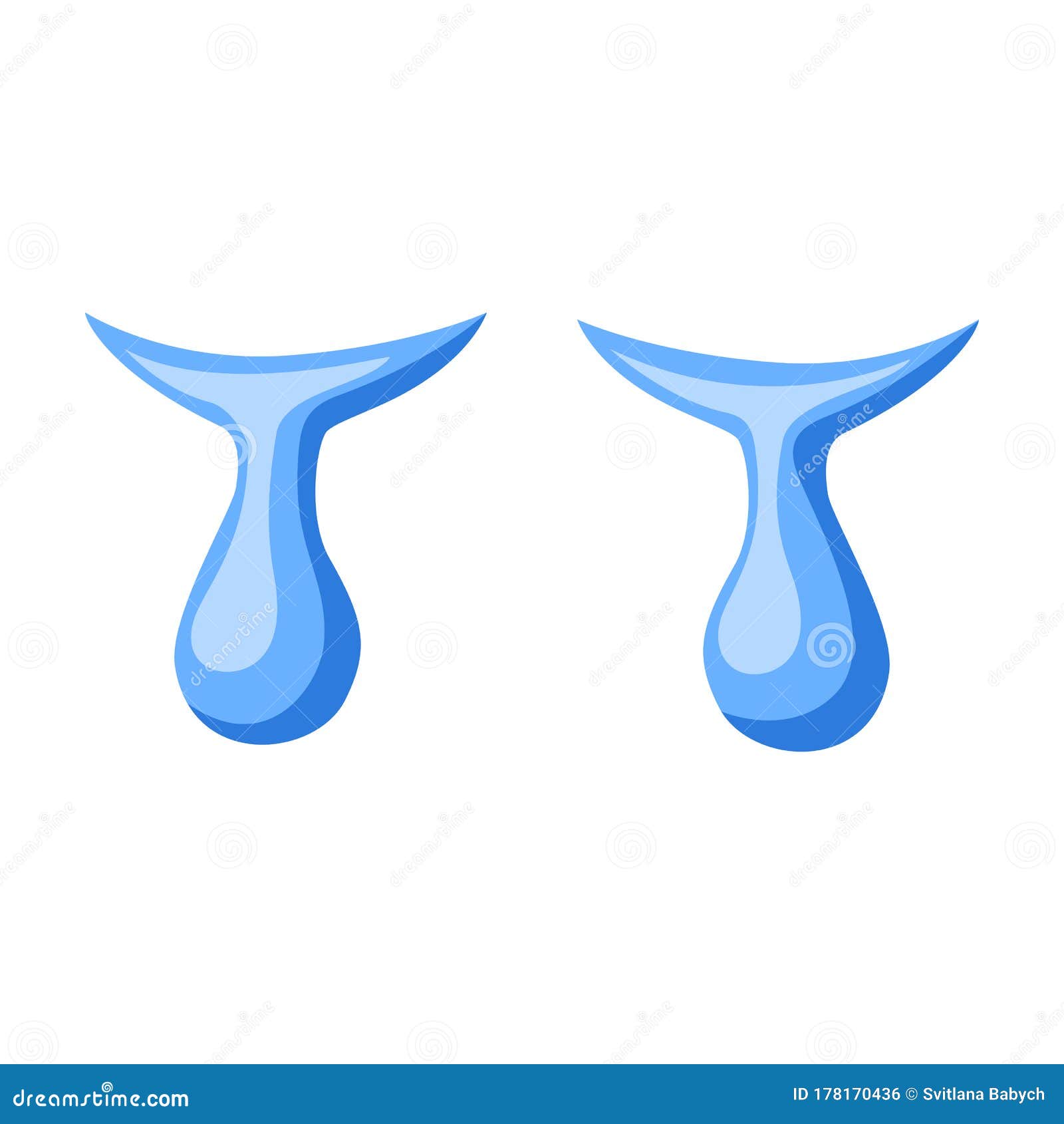 Tears Vector Icon.Cartoon Vector Icon Isolated on White Background ...