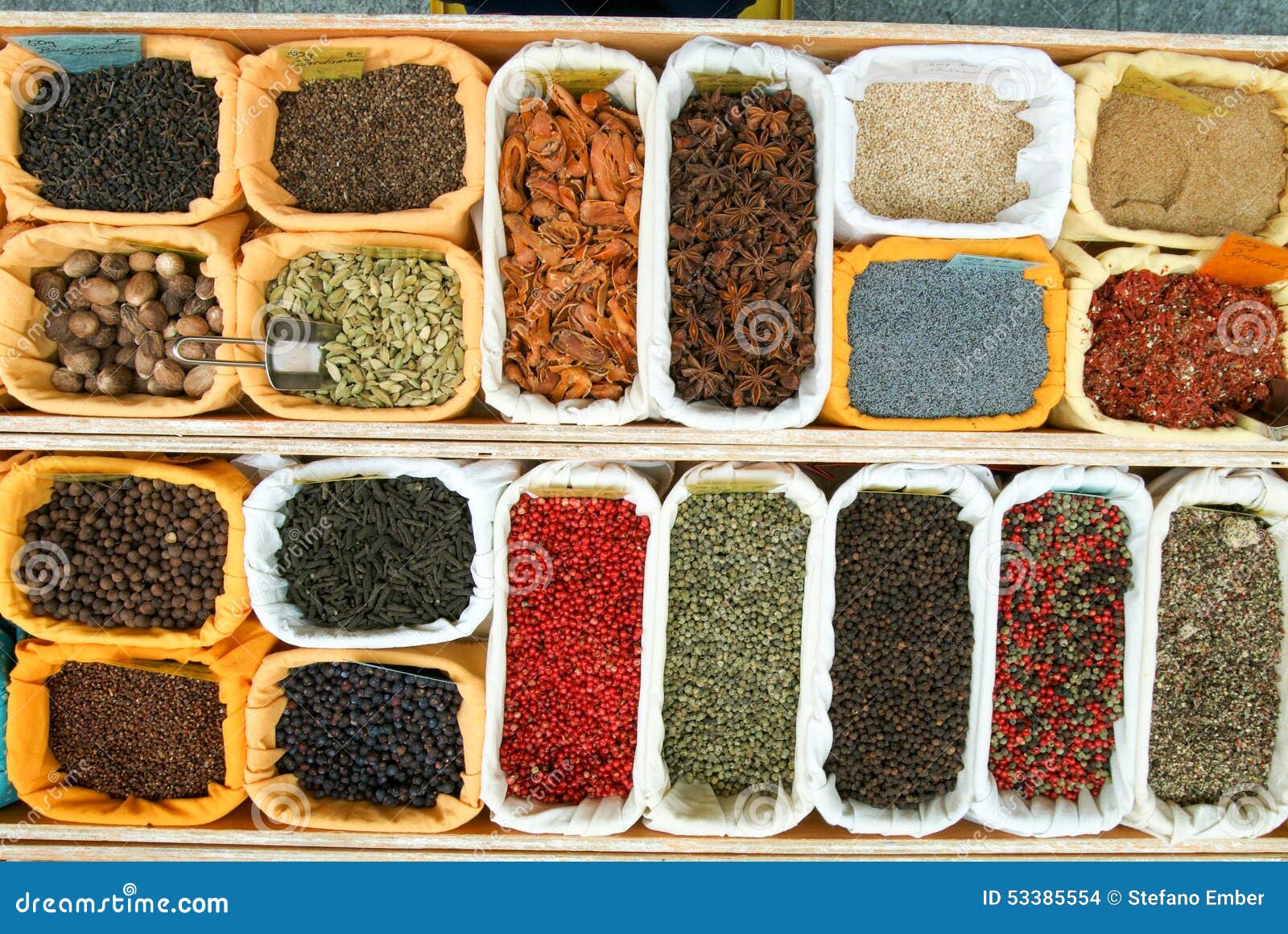 Teas and Spices stock photo. Image of market, ticino - 53385554