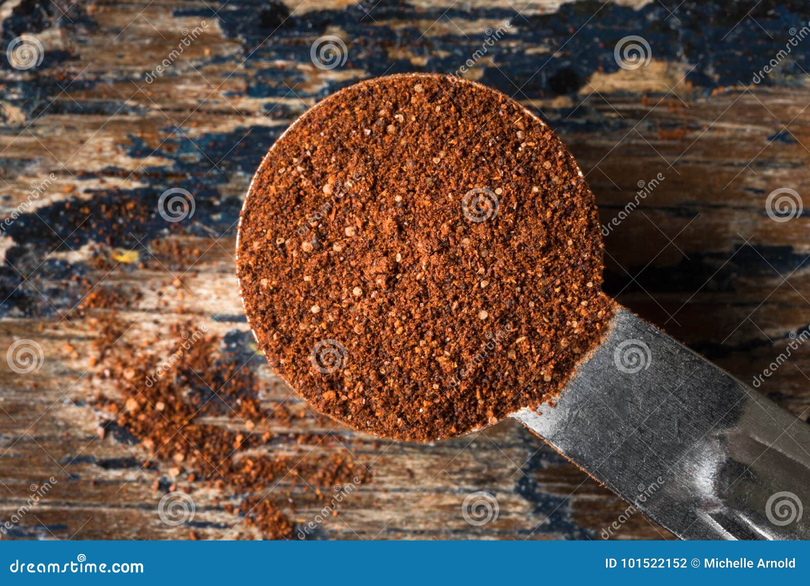 Chili Powder Spilled from a Teaspoon Stock Photo - Image of food, spice ...