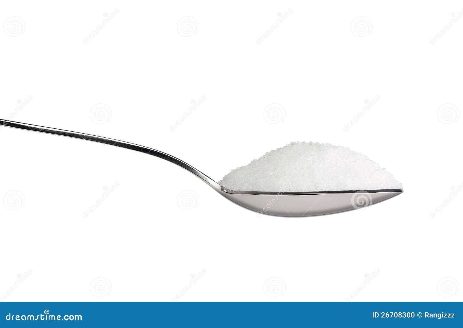 Teaspoon Filled with Salt or Sugar Stock Photo - Image of isolated ...