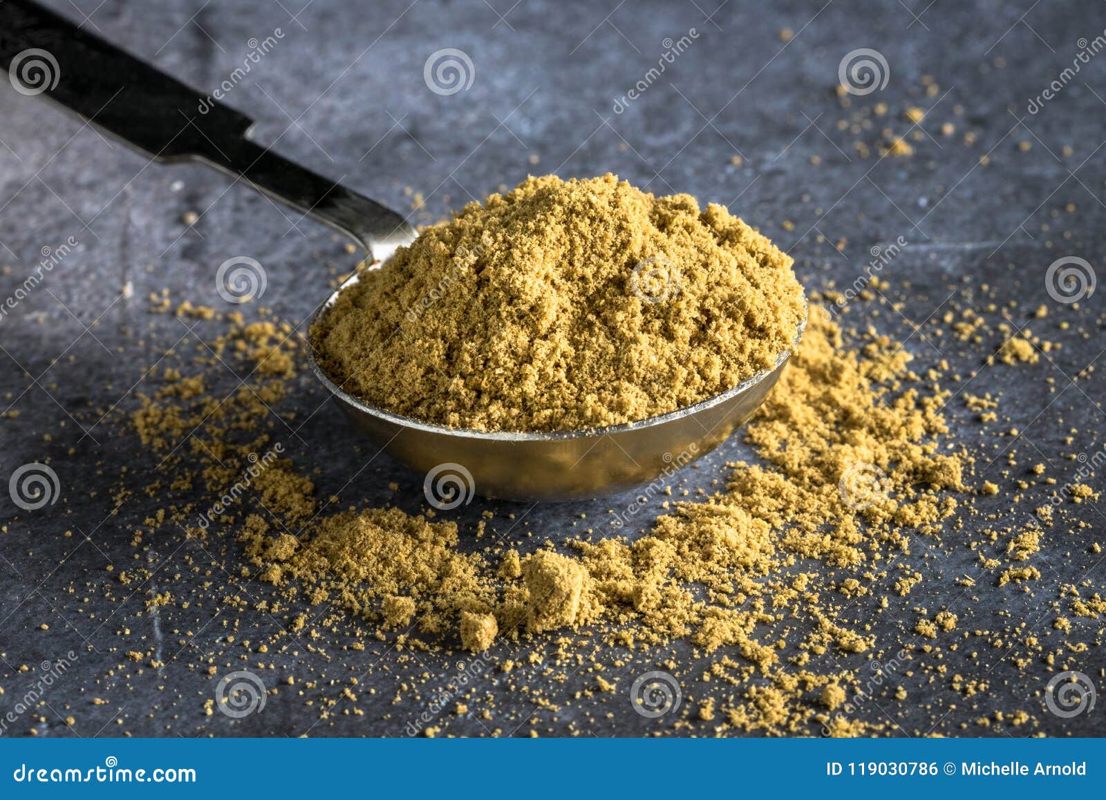 Ground Cumin Spilled from a Teaspoon Stock Photo - Image of spill ...