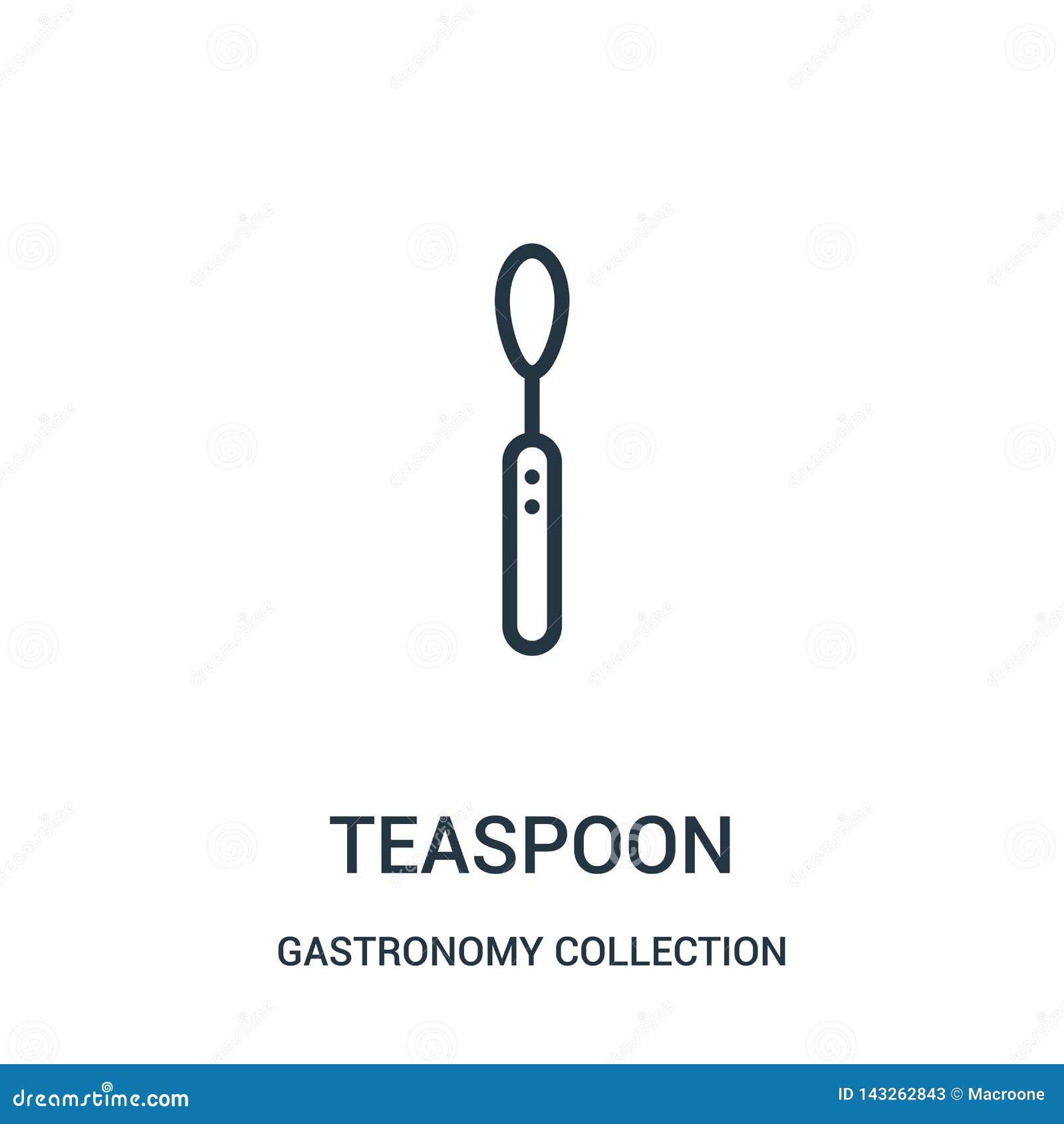 Teaspoon Icon Vector from Gastronomy Collection Collection. Thin Line ...