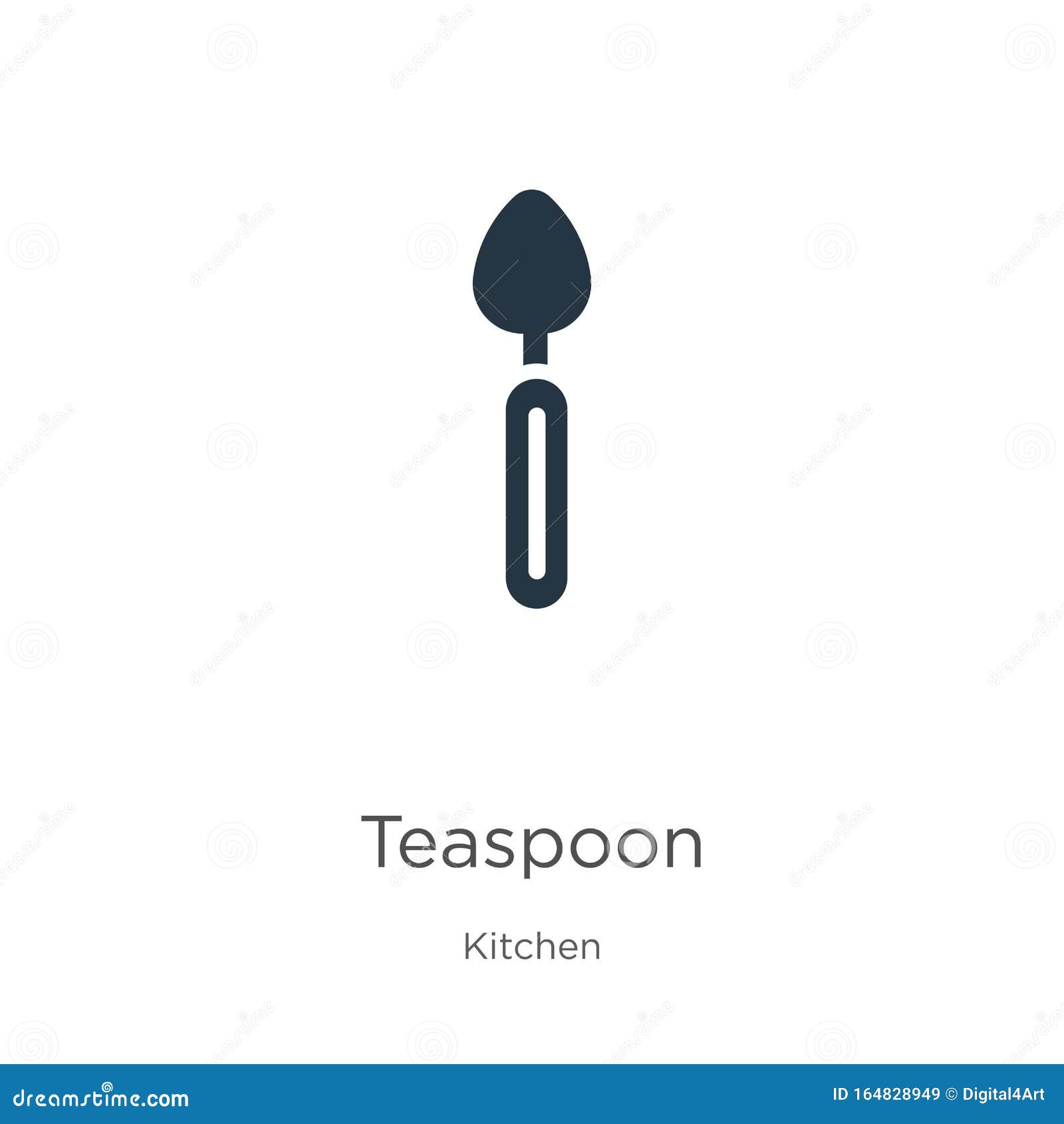 Teaspoon Icon Vector. Trendy Flat Teaspoon Icon from Kitchen Collection ...