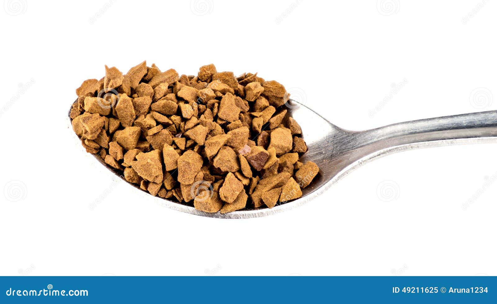 Teaspoon of instant coffee stock image. Image of granulated - 49211625