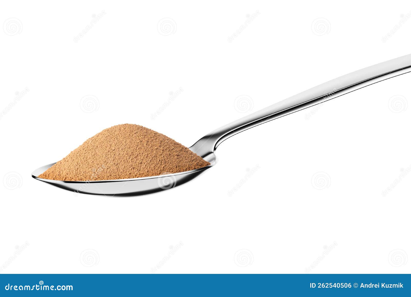 Teaspoon with Instant Coffee Isolated on White Stock Photo - Image of ...