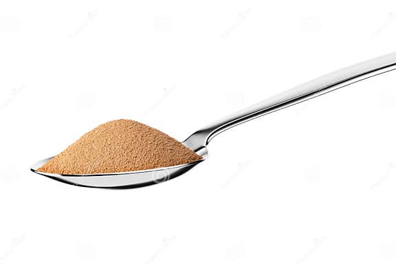 Teaspoon with Instant Coffee Isolated on White Stock Photo - Image of ...