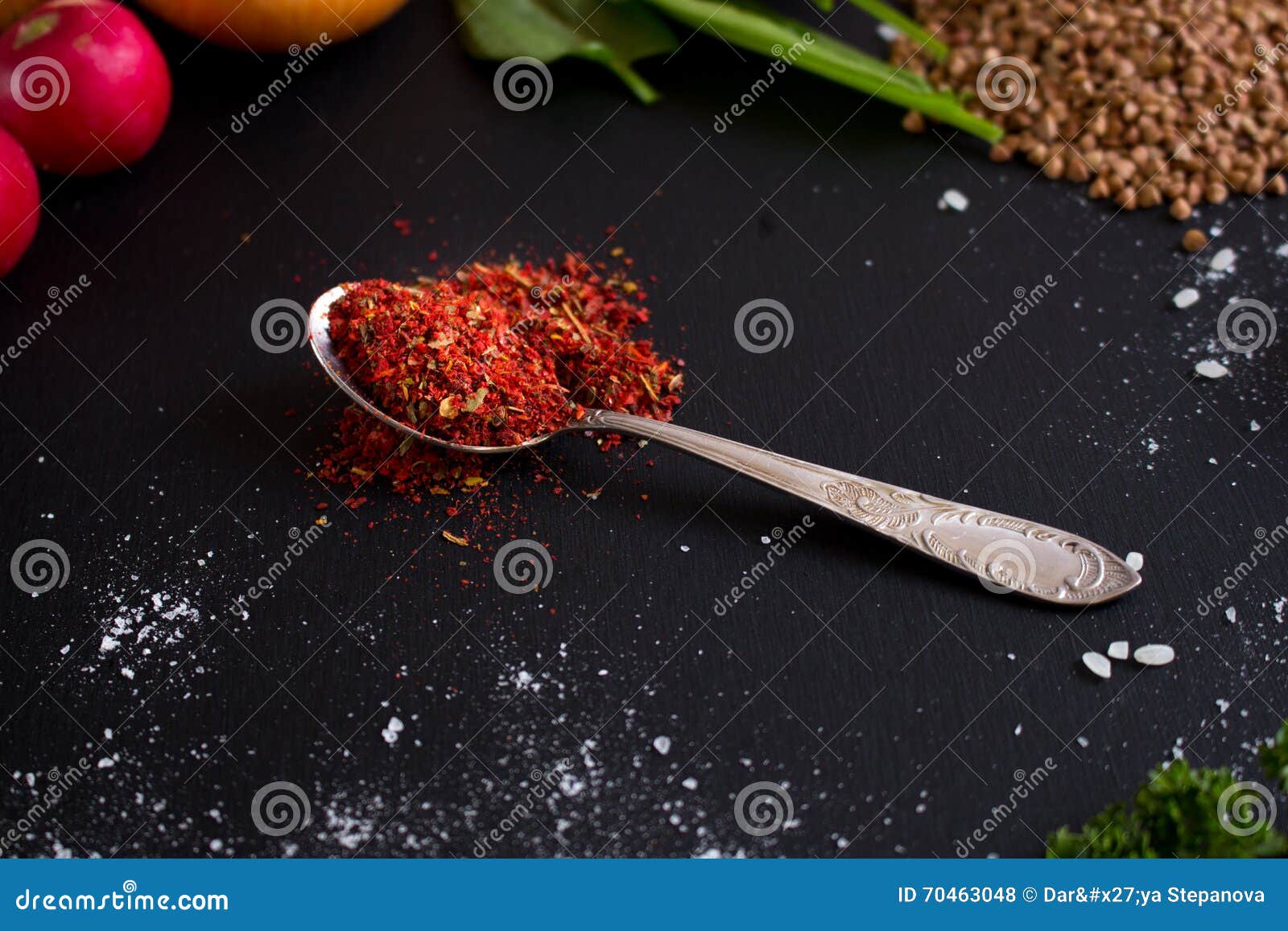 Teaspoon red spice stock photo. Image of surrounded, teaspoon - 70463048