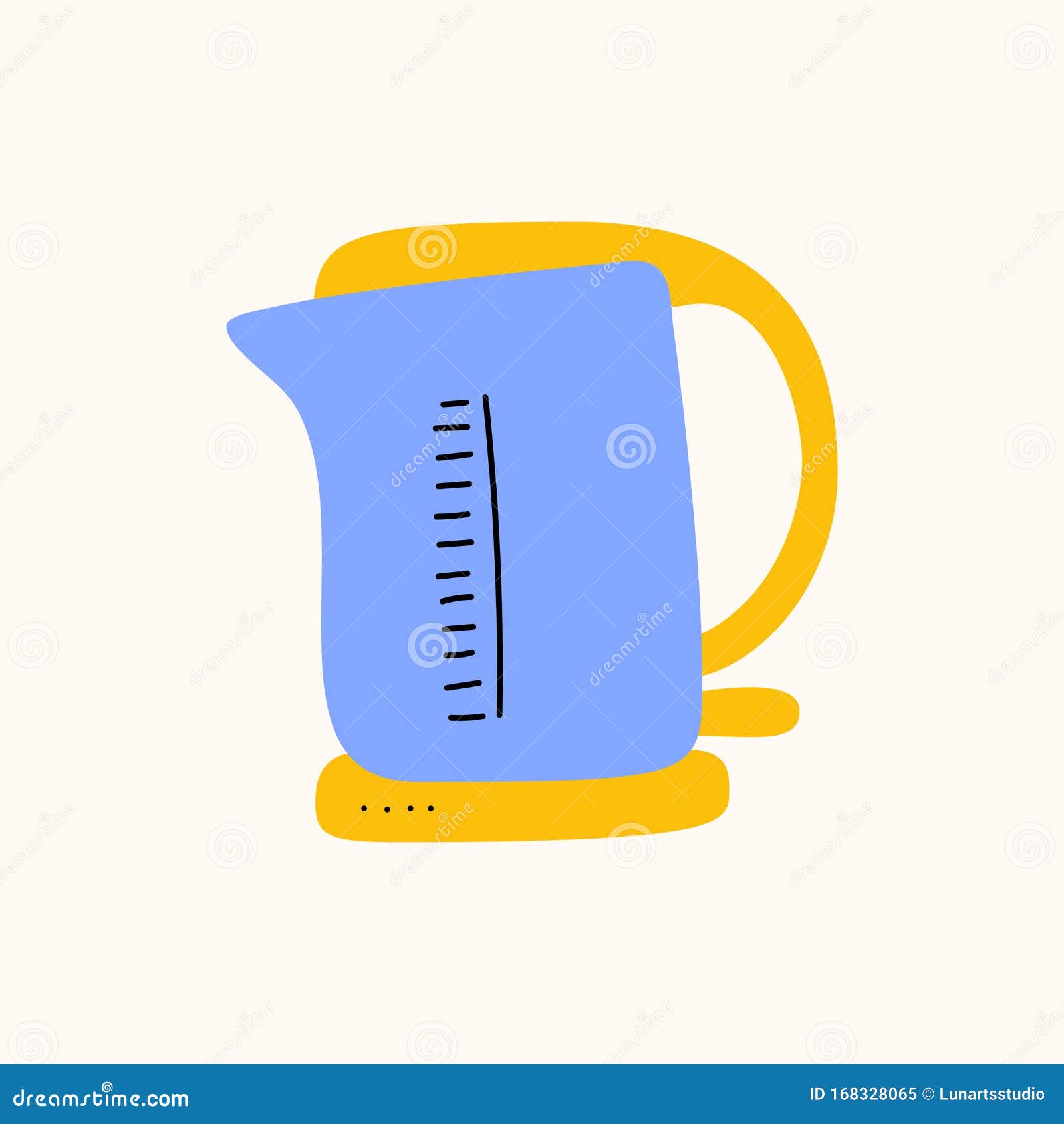 Kettle In Cartoon Style, Color By Number, Education Paper Game For The ...